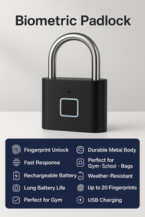 Biometric Fingerprint Padlock – Lock Block